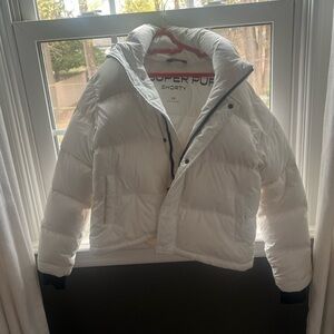 Aritzia | Jackets & Coats | Womens Super Puff Shorty White Jacket ...